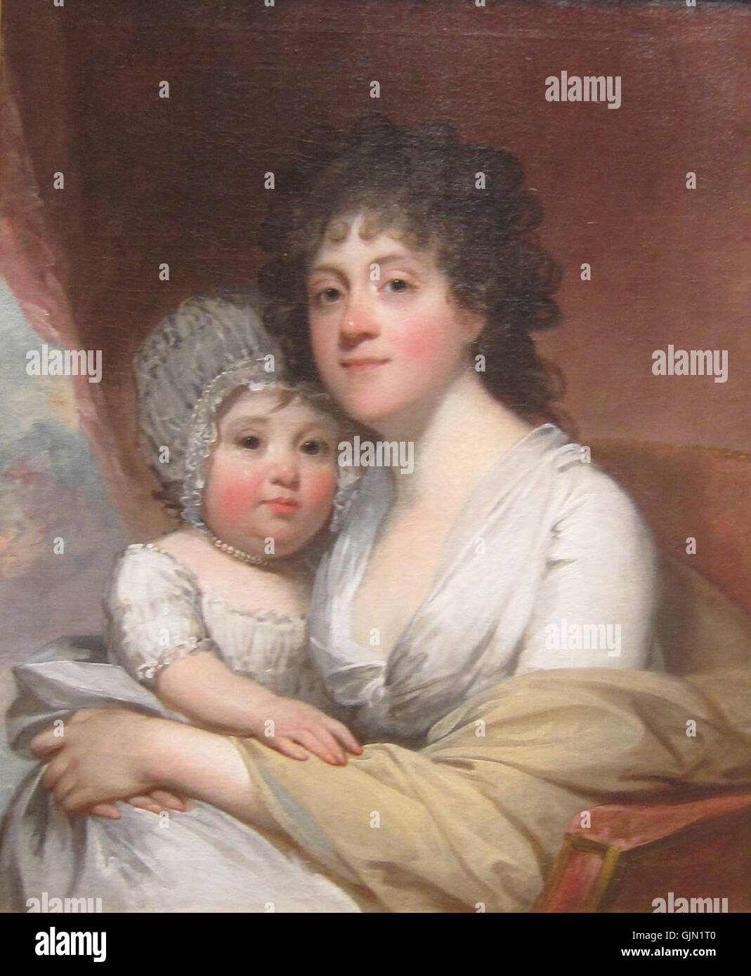 This portrait by Gilbert Stuart, painted around 1798, depicts Mrs ...