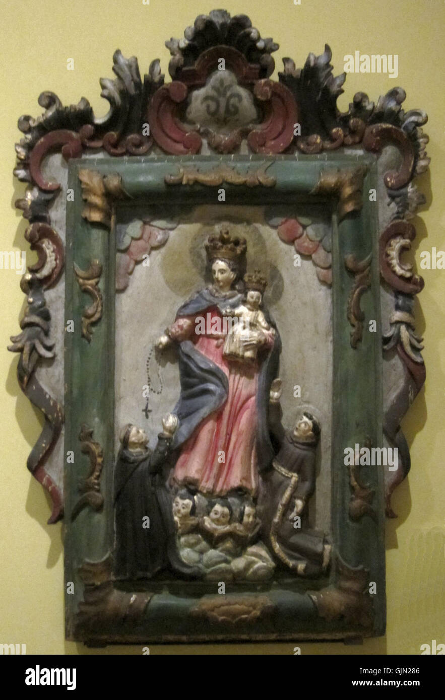'Our Lady of the Rosary' is a retablo from the Philippines, created in ...