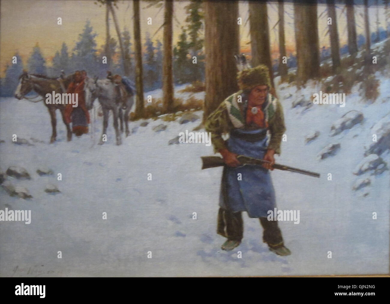 Plains indians hunting hi-res stock photography and images - Alamy