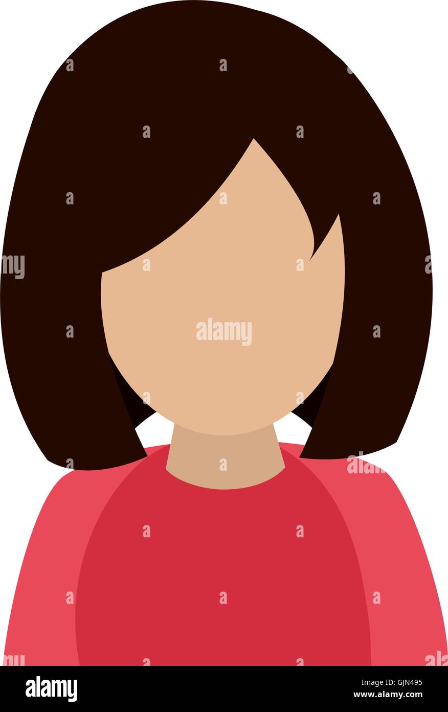 faceless woman portrait icon Stock Vector Image & Art - Alamy