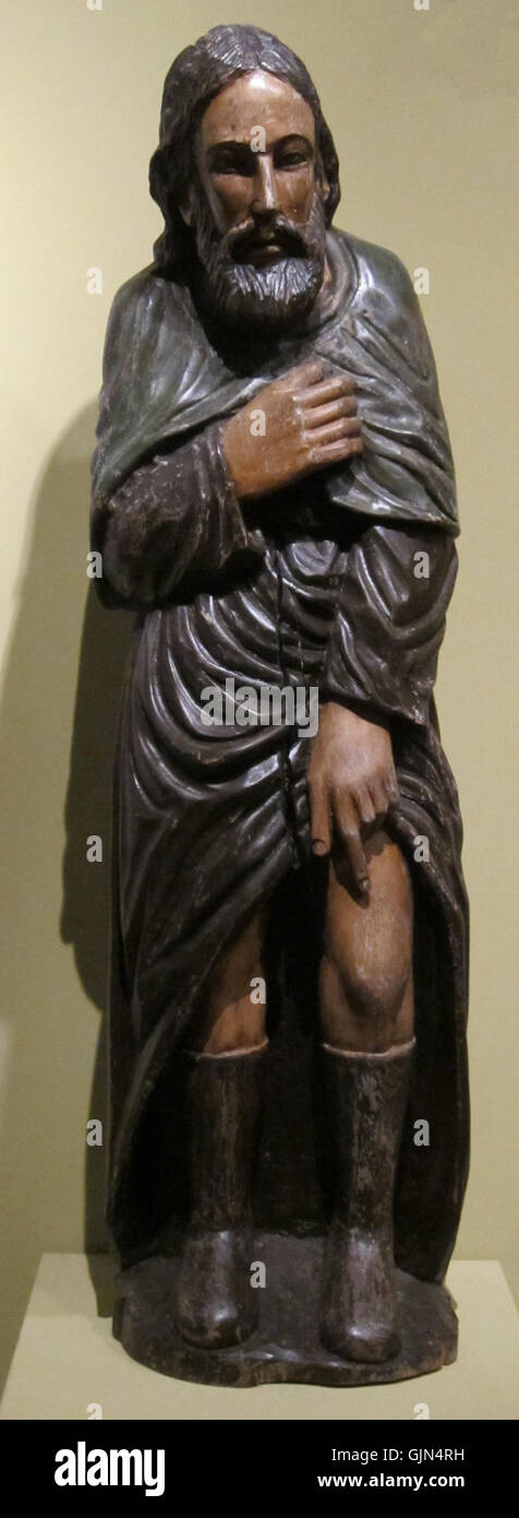 This 19th-20th century wooden statue represents Saint Roch, a popular ...
