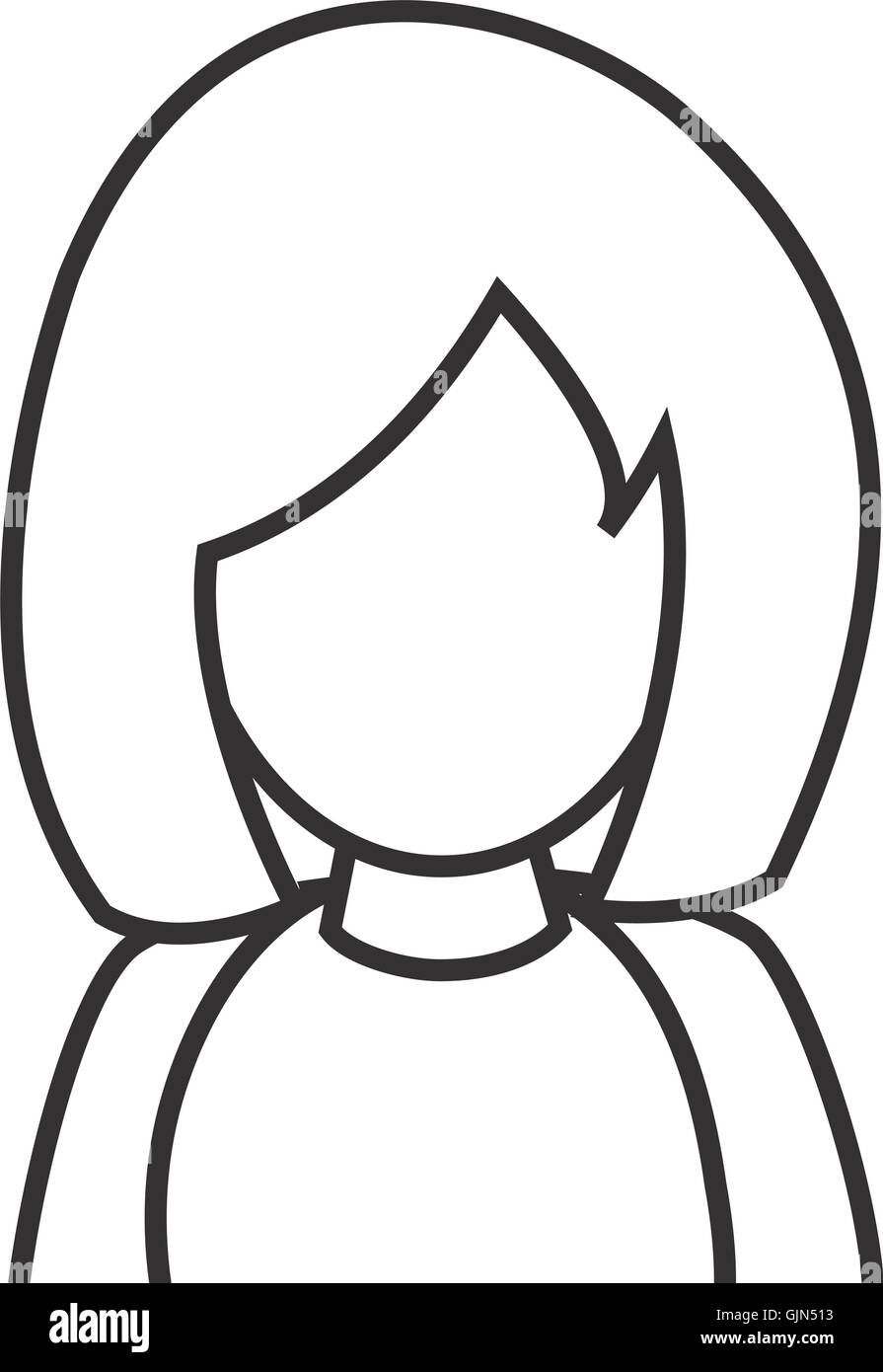 faceless woman portrait icon Stock Vector Image & Art - Alamy