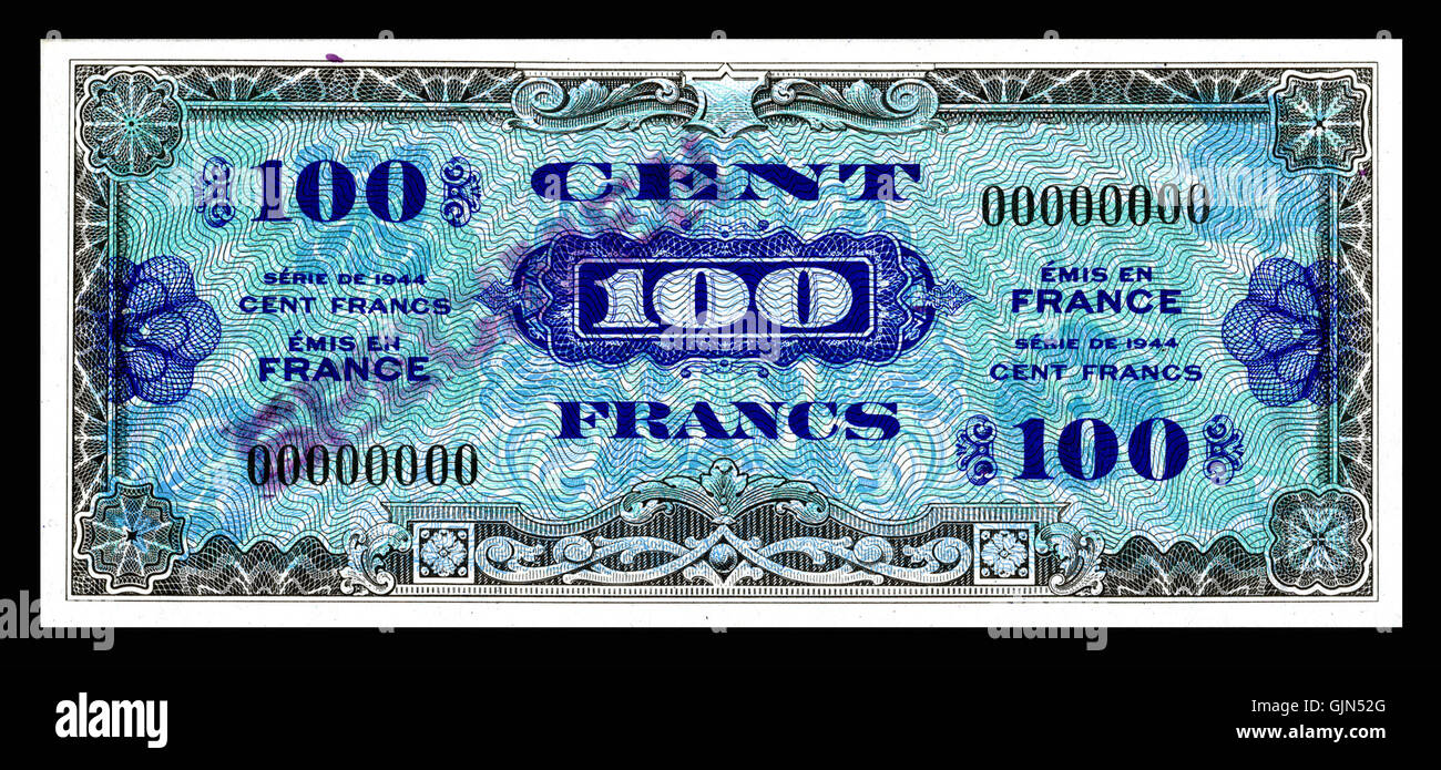 This Allied Military Currency note, issued in 1944, features a 100 ...