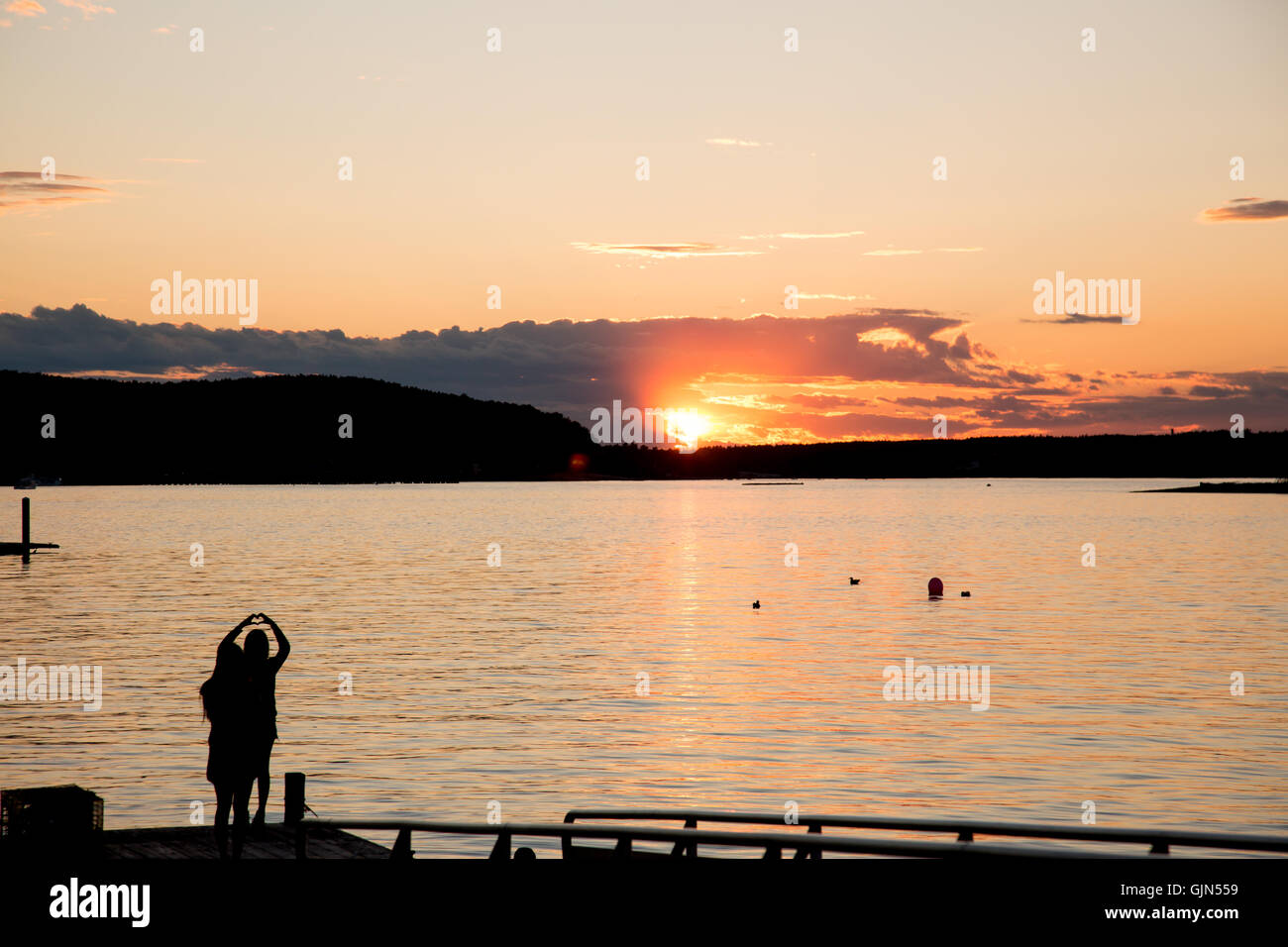 Bar Harbor at sunset Stock Photo - Alamy