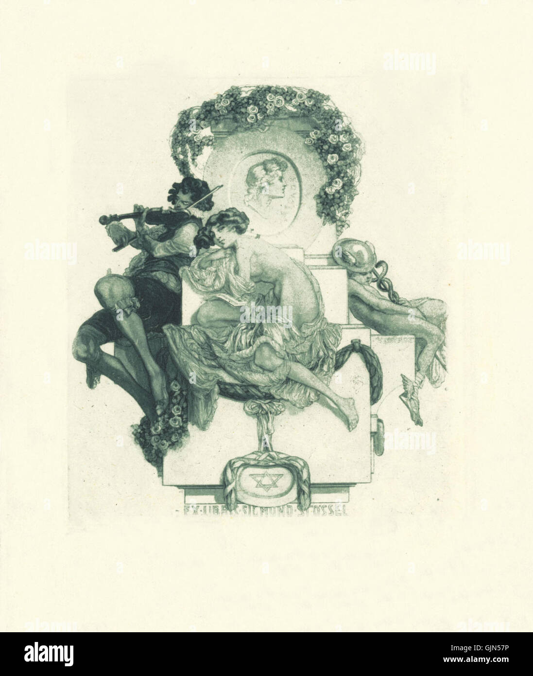 Franz von Bayros Ex libris Sigmund Stössel Stock Photo - Alamy