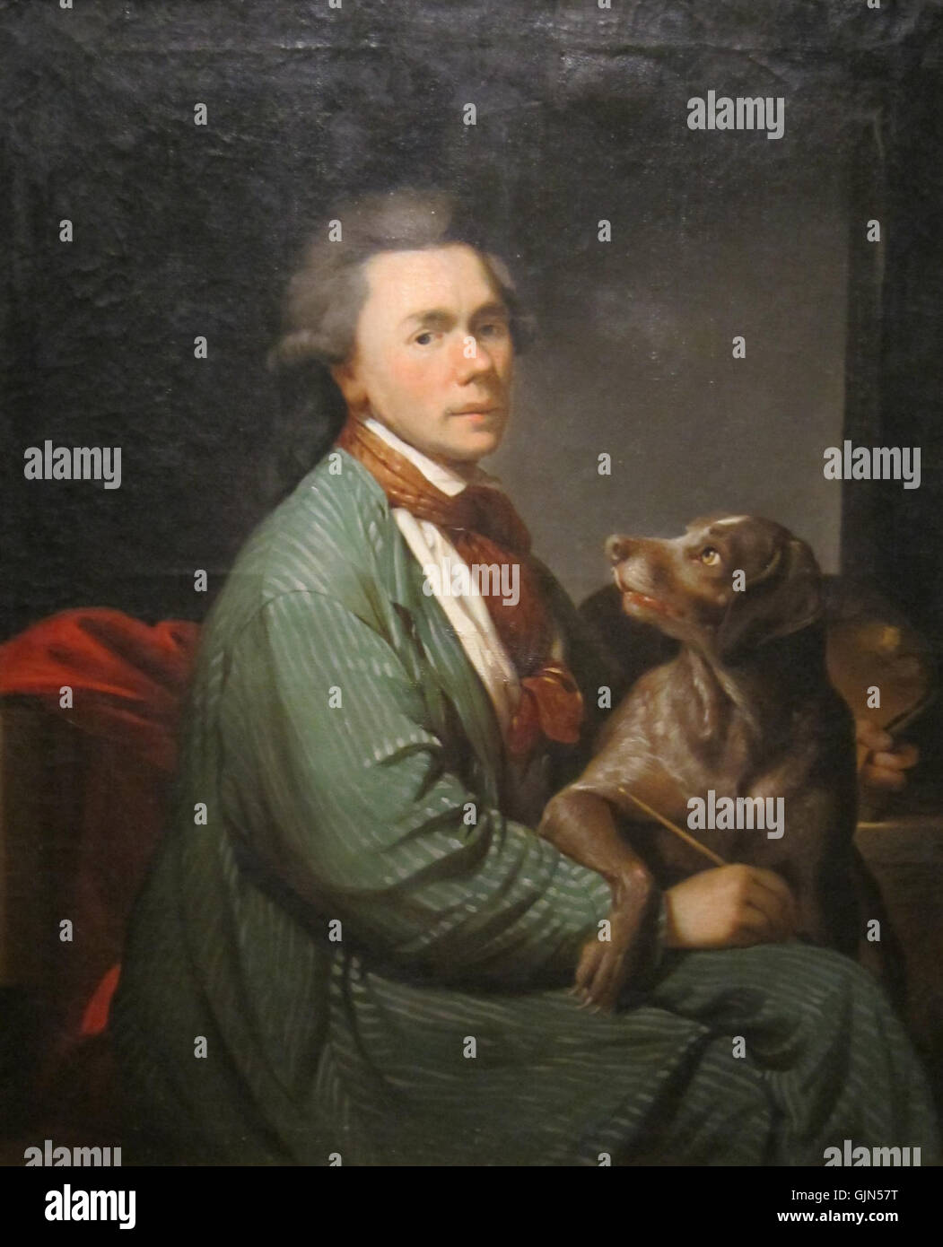 A self-portrait by the Czech artist Martin Quadal, created in 1788 ...