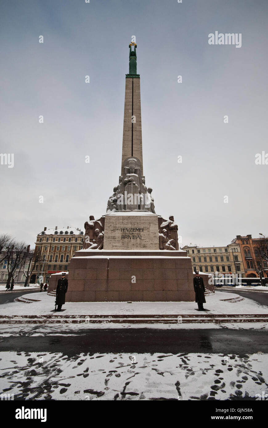 The Freedom Monument in Riga, Latvia, commemorates the country's ...