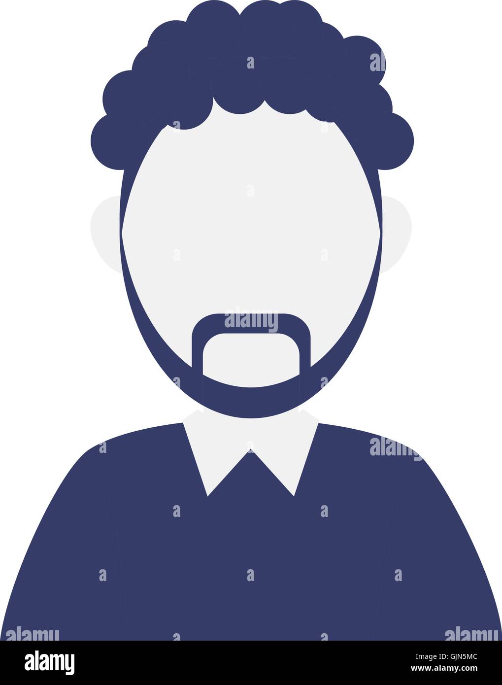 bearded faceless man portrait icon Stock Vector Image & Art - Alamy