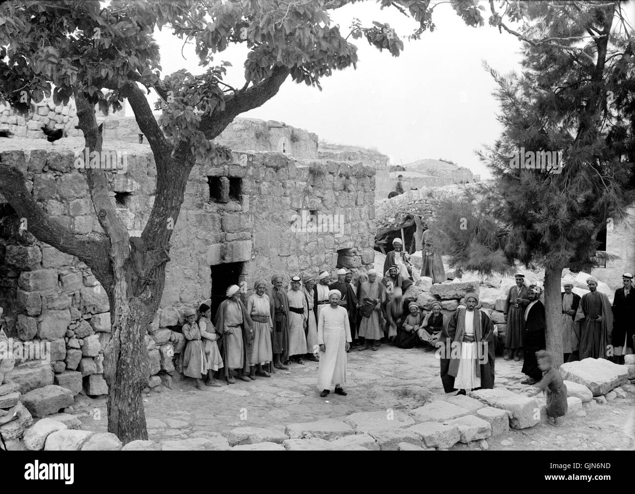 This photograph captures Halhul village in Palestine, located at ...