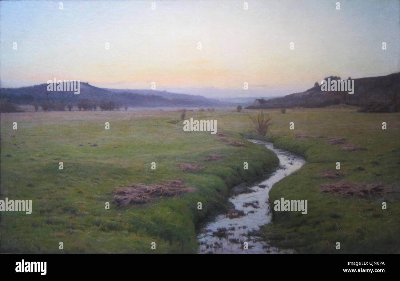 'The Brook', painted by Charles H. Davis in 1890, is a representation ...