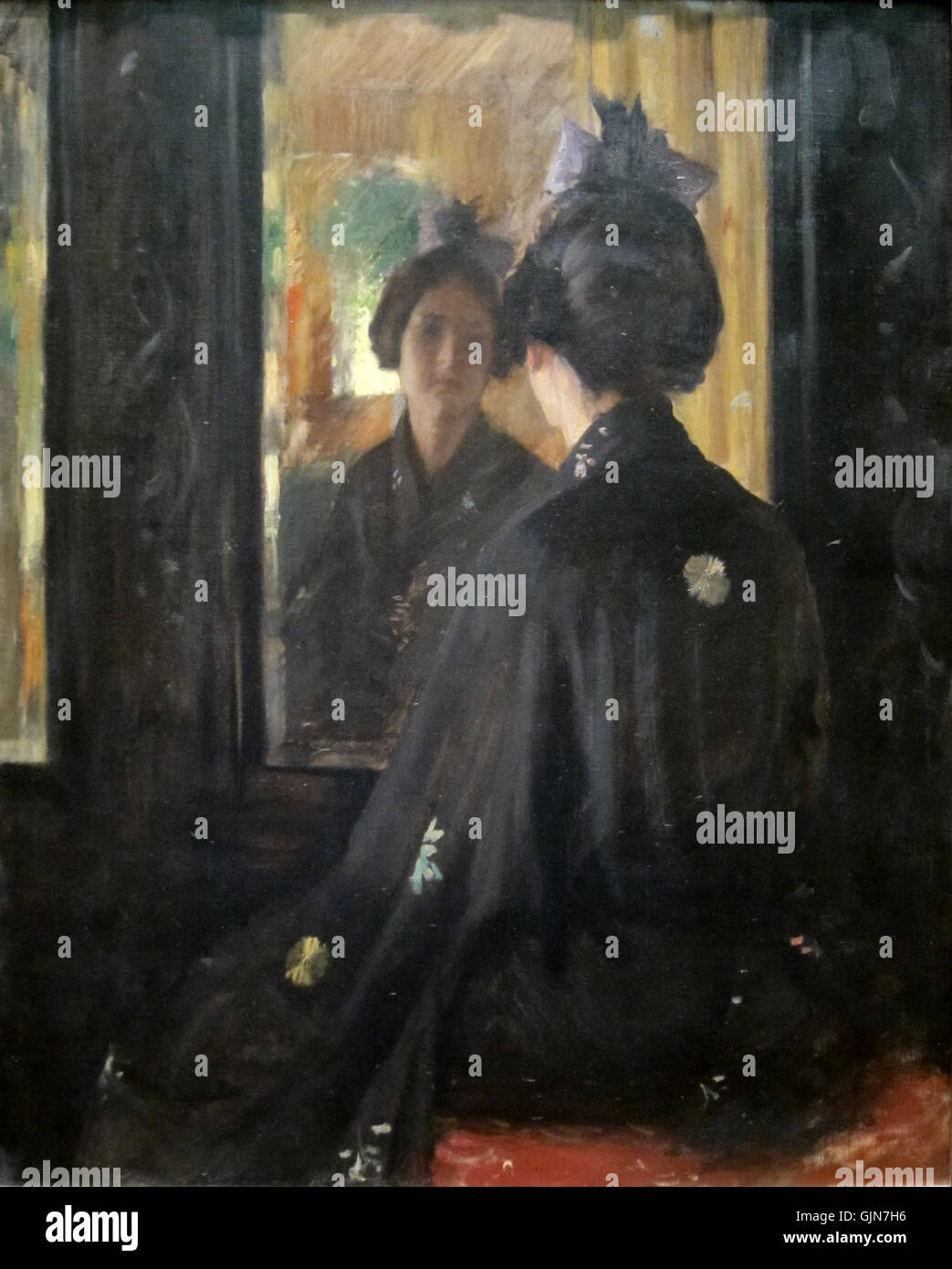 'The Mirror' by American artist William Merritt Chase, housed in the ...