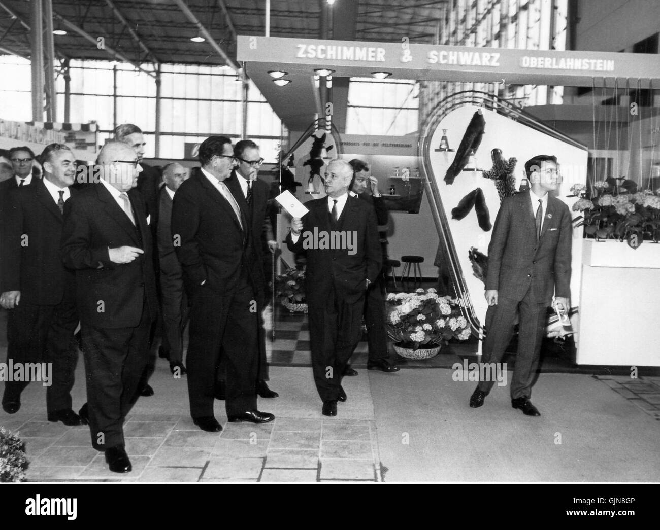 The Internationale Pelz Messe held in Frankfurt am Main in 1963 ...