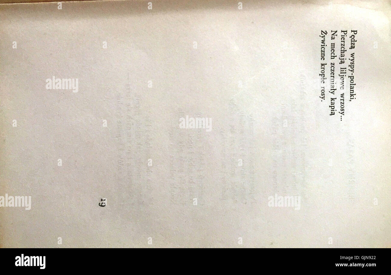 This page from 'Poezje' by Jerzy Liebert, a prominent Polish poet ...