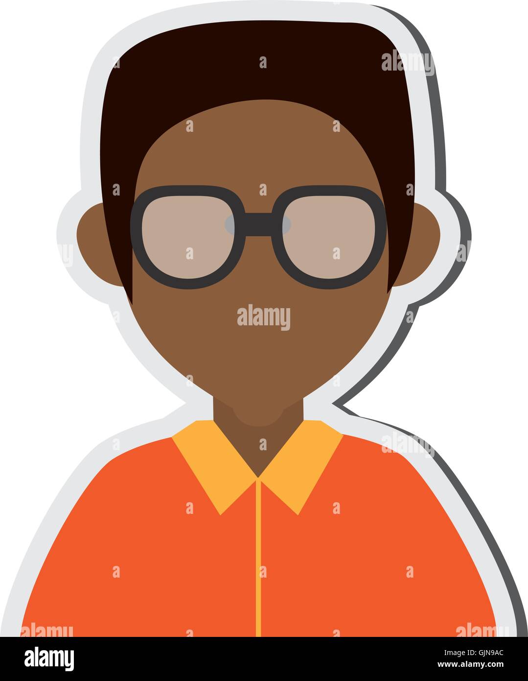 Avatar men dark skin icon hi-res stock photography and images - Alamy