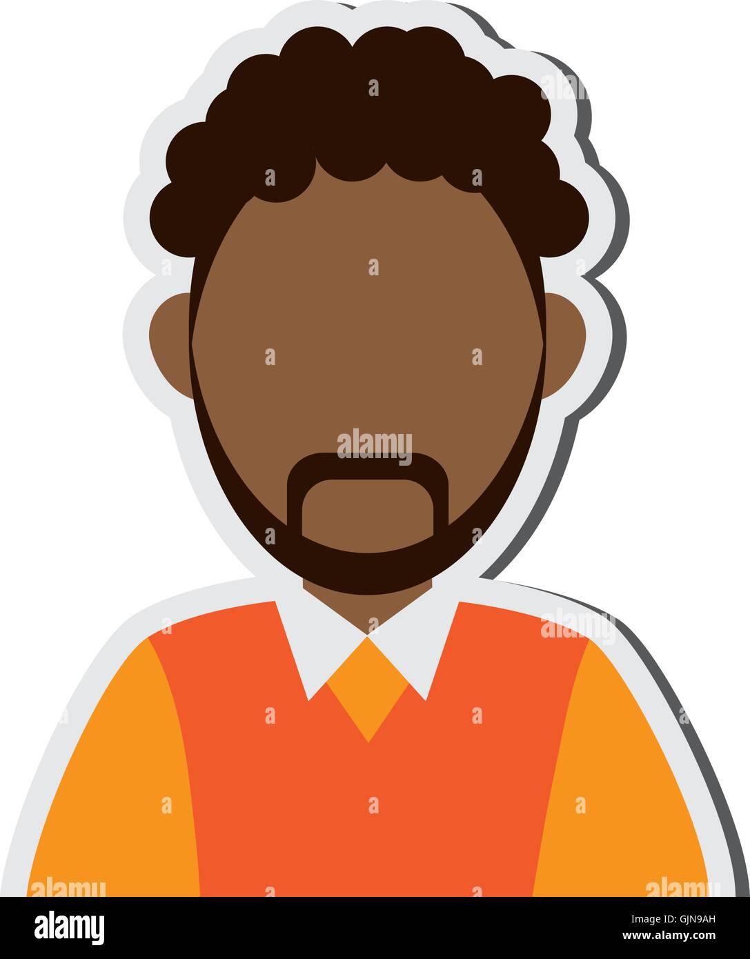 dark skin faceless man portrait icon Stock Vector Image & Art - Alamy