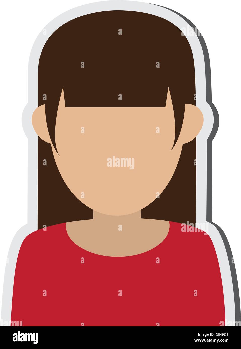 faceless woman portrait icon Stock Vector Image & Art - Alamy