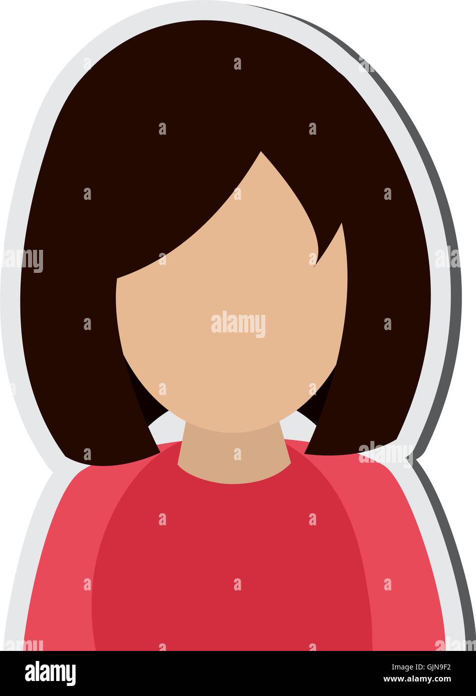 faceless woman portrait icon Stock Vector Image & Art - Alamy