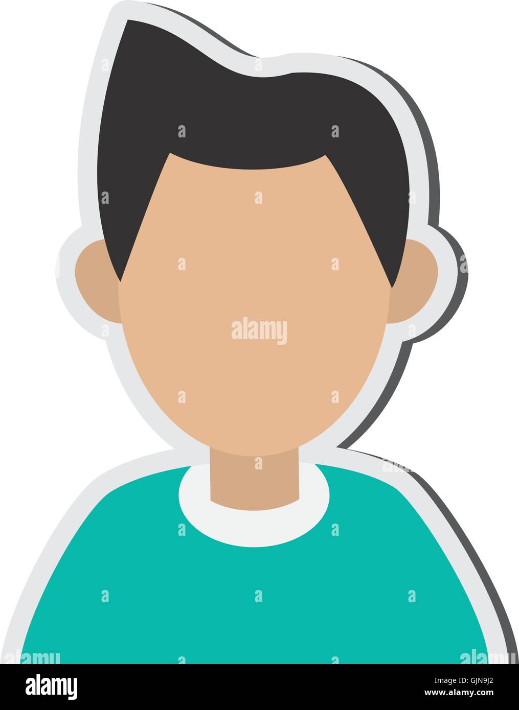 faceless man portrait icon Stock Vector Image & Art - Alamy