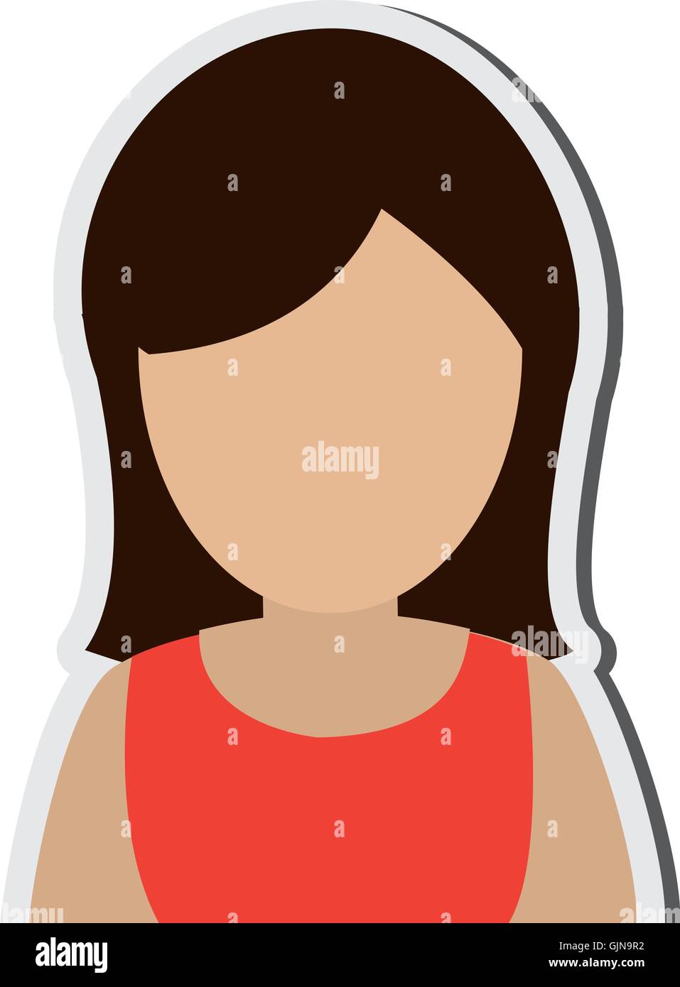 faceless woman portrait icon Stock Vector Image & Art - Alamy