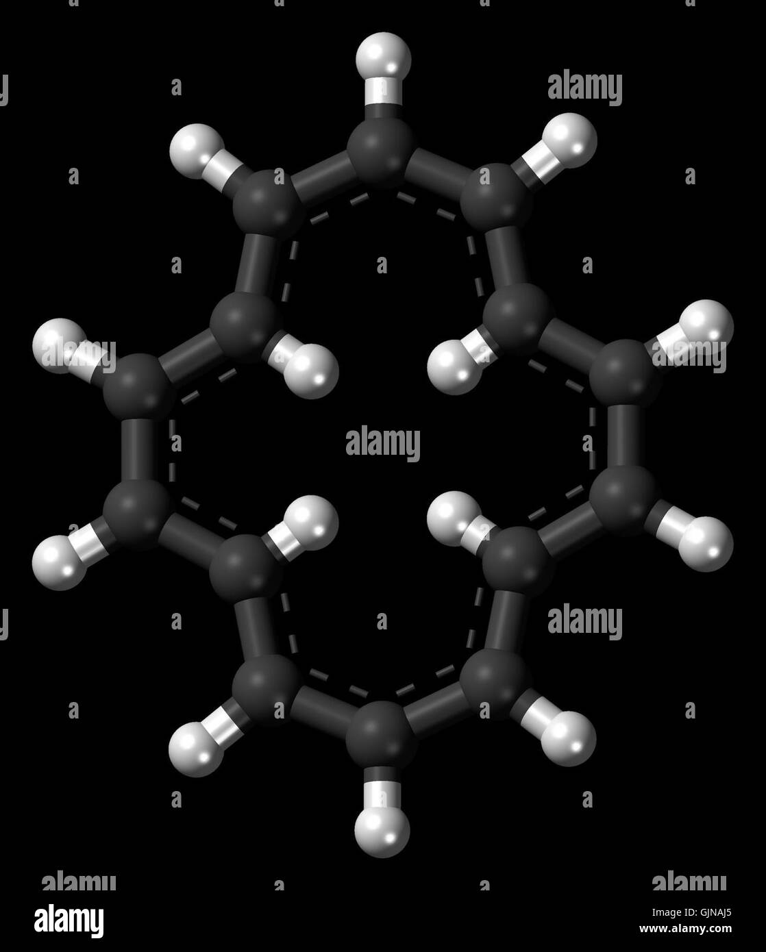 This 3D representation of Annulene molecules demonstrates the structure ...