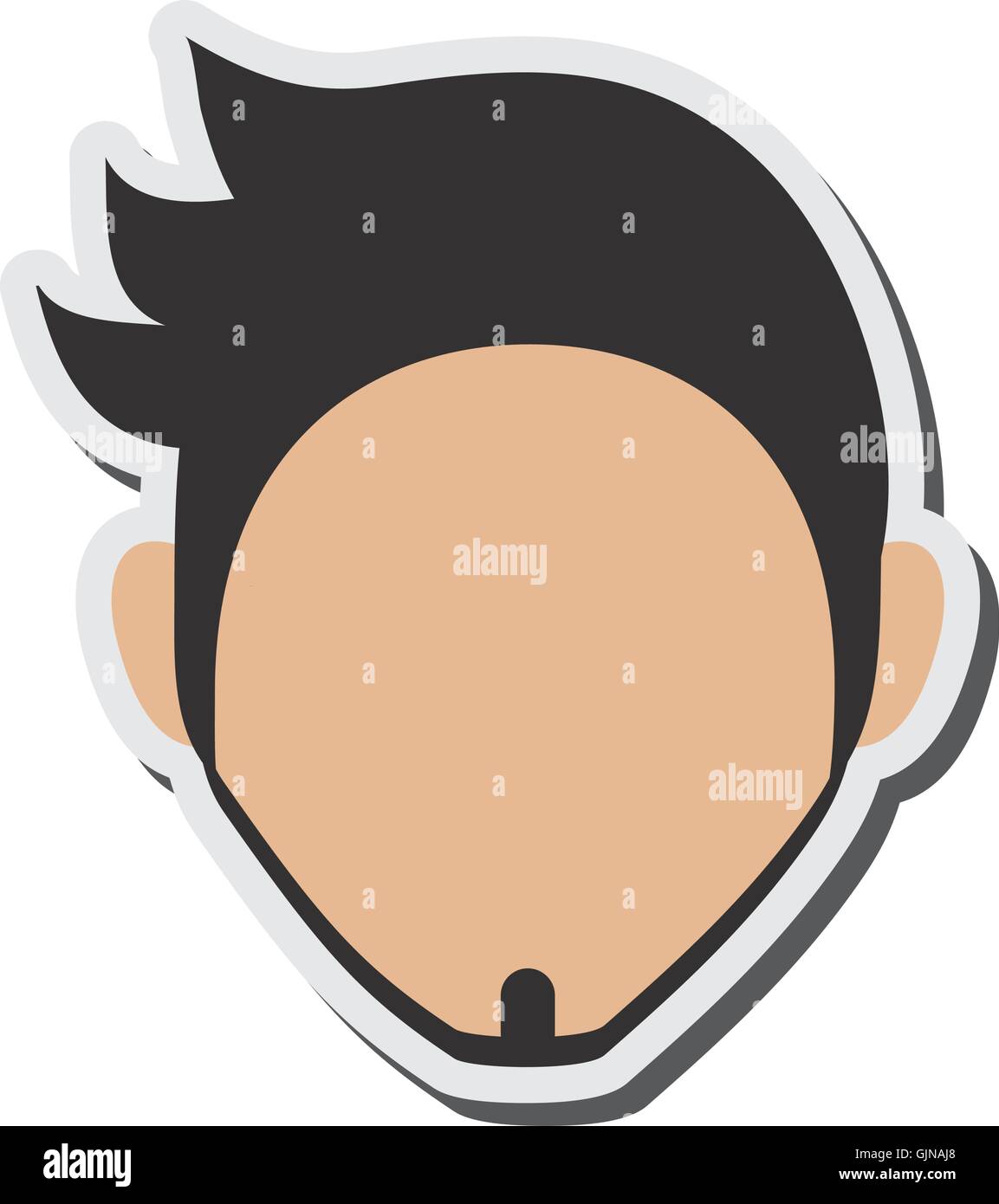 bearded faceless man portrait icon Stock Vector Image & Art - Alamy