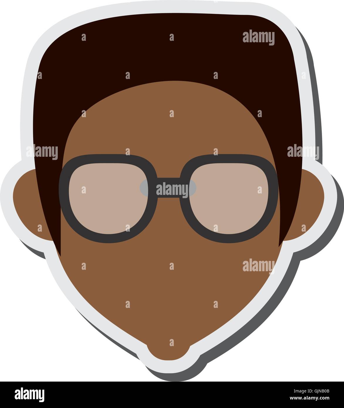 Avatar men dark skin icon hi-res stock photography and images - Alamy