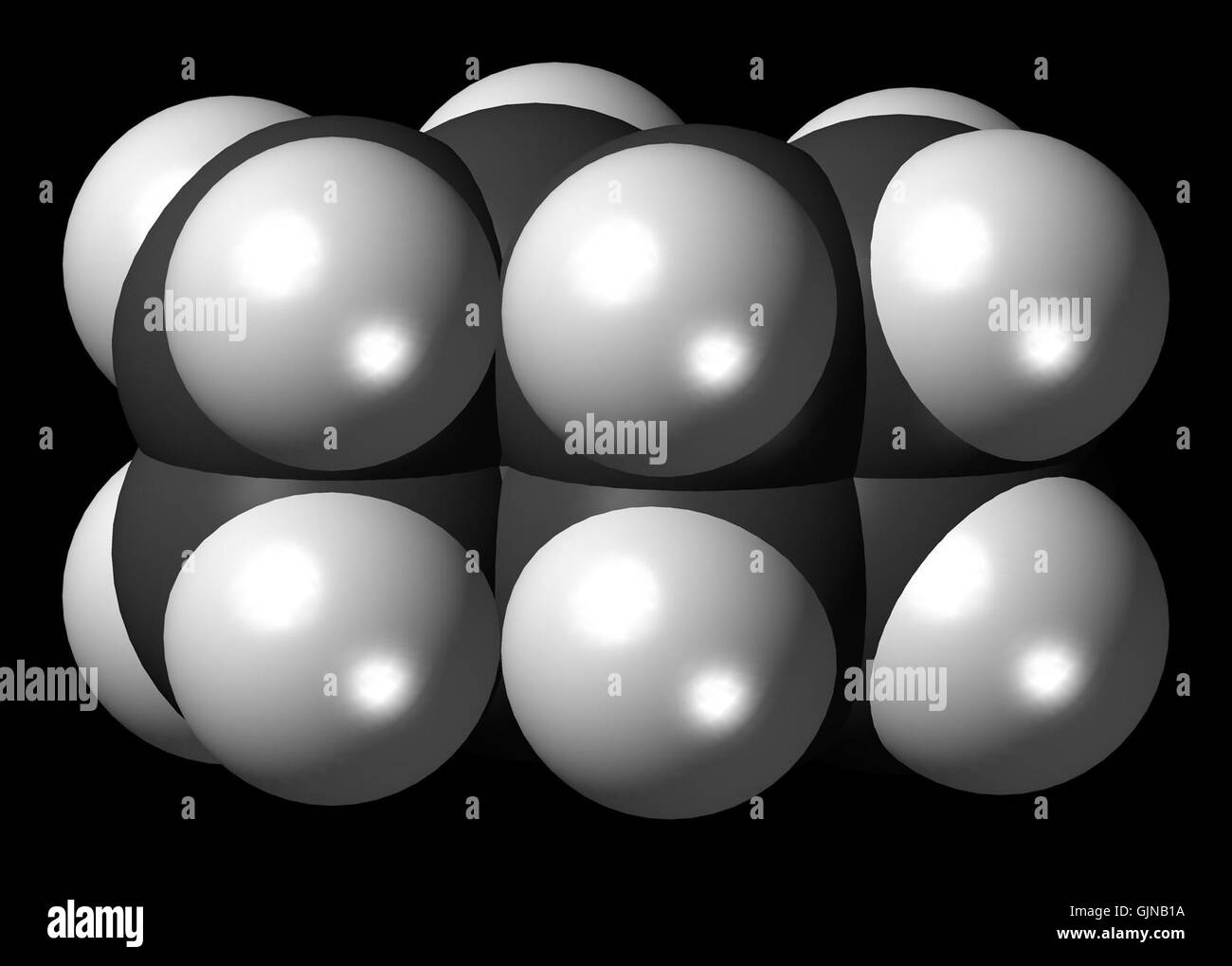 This 3D space-filling model of a Ladderane molecule shows the unique ...