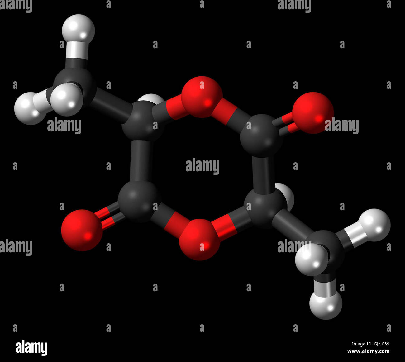 The Lactide molecule ball is a representation of the molecular ...