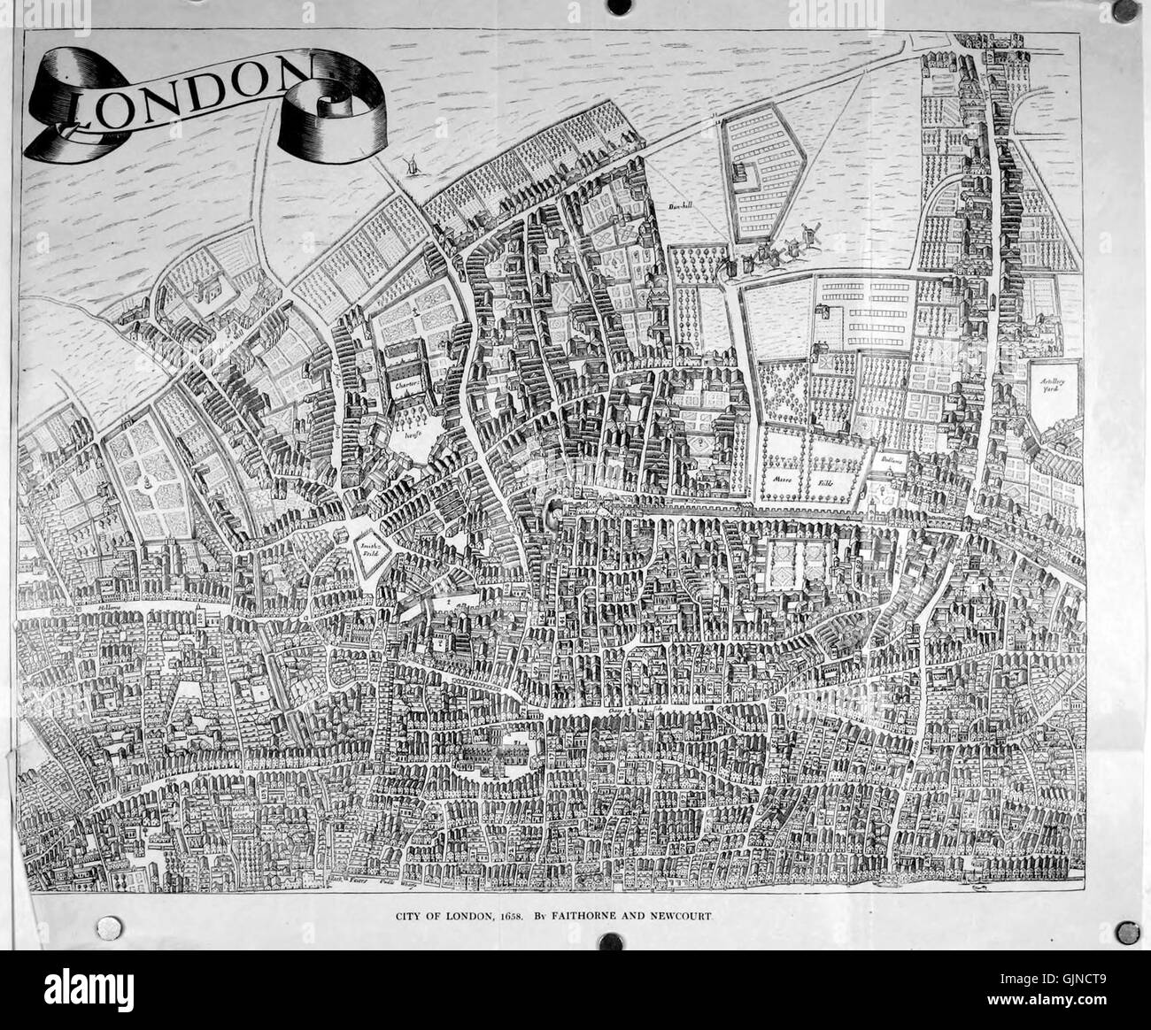 17th century london map hi-res stock photography and images - Alamy