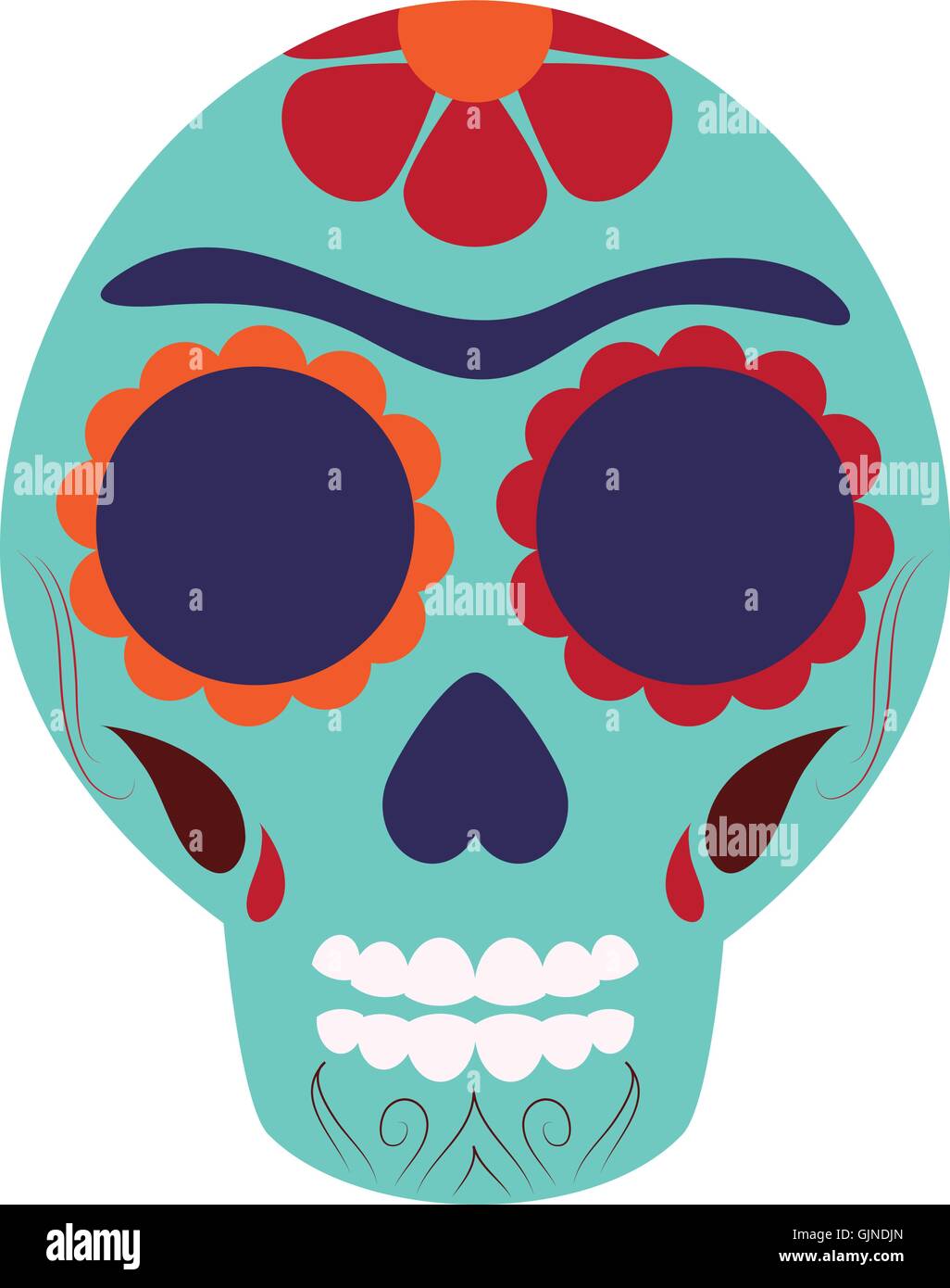 mexican Sugar Skull icon Stock Vector Image & Art - Alamy
