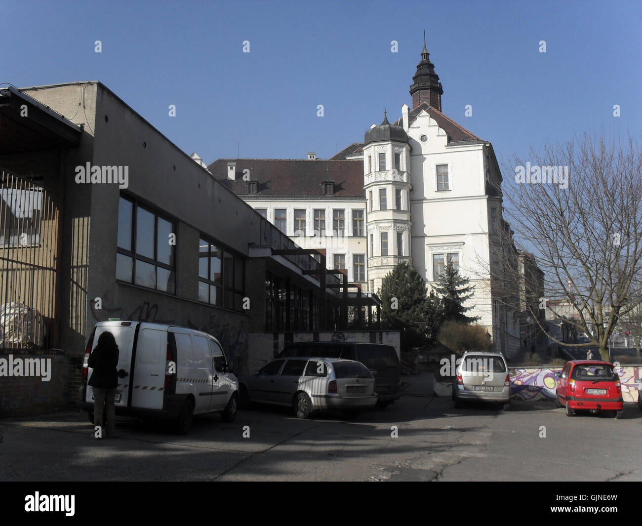 This image shows the Gymnázium in Teplice, Czech Republic, a historic ...