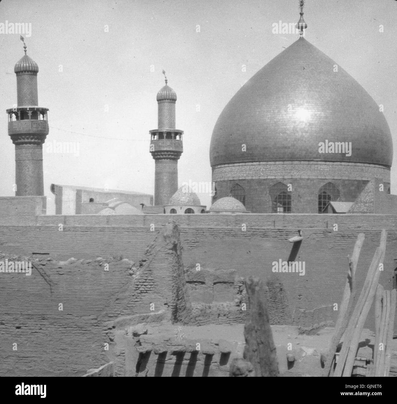 Photograph or historical reference depicting the city of Najaf, Iraq ...