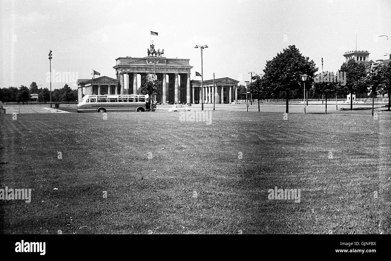 This photograph captures the iconic Brandenburg Gate in Berlin, Germany ...