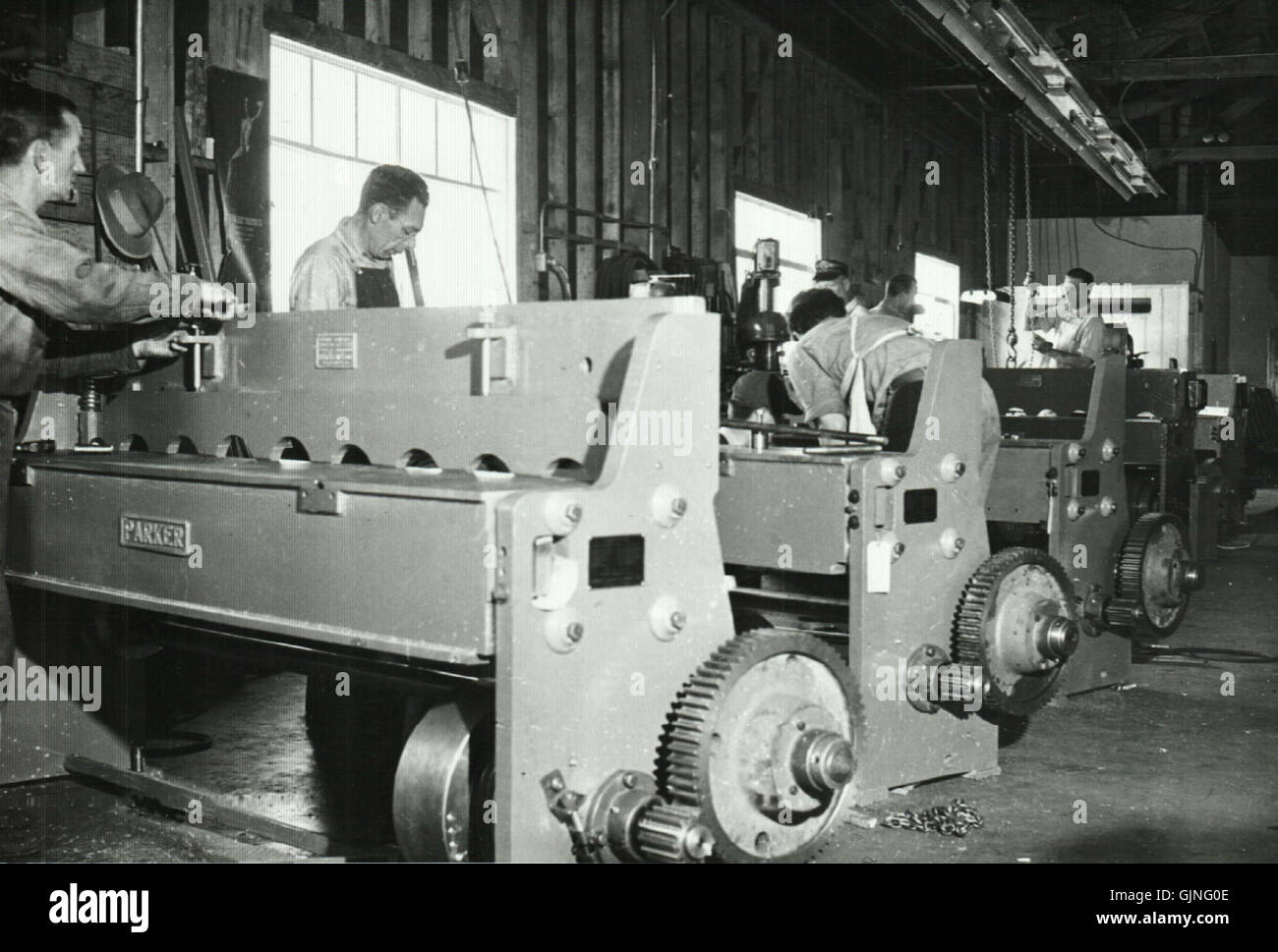 A photograph of shears being manufactured by Parker Mfg. Co ...