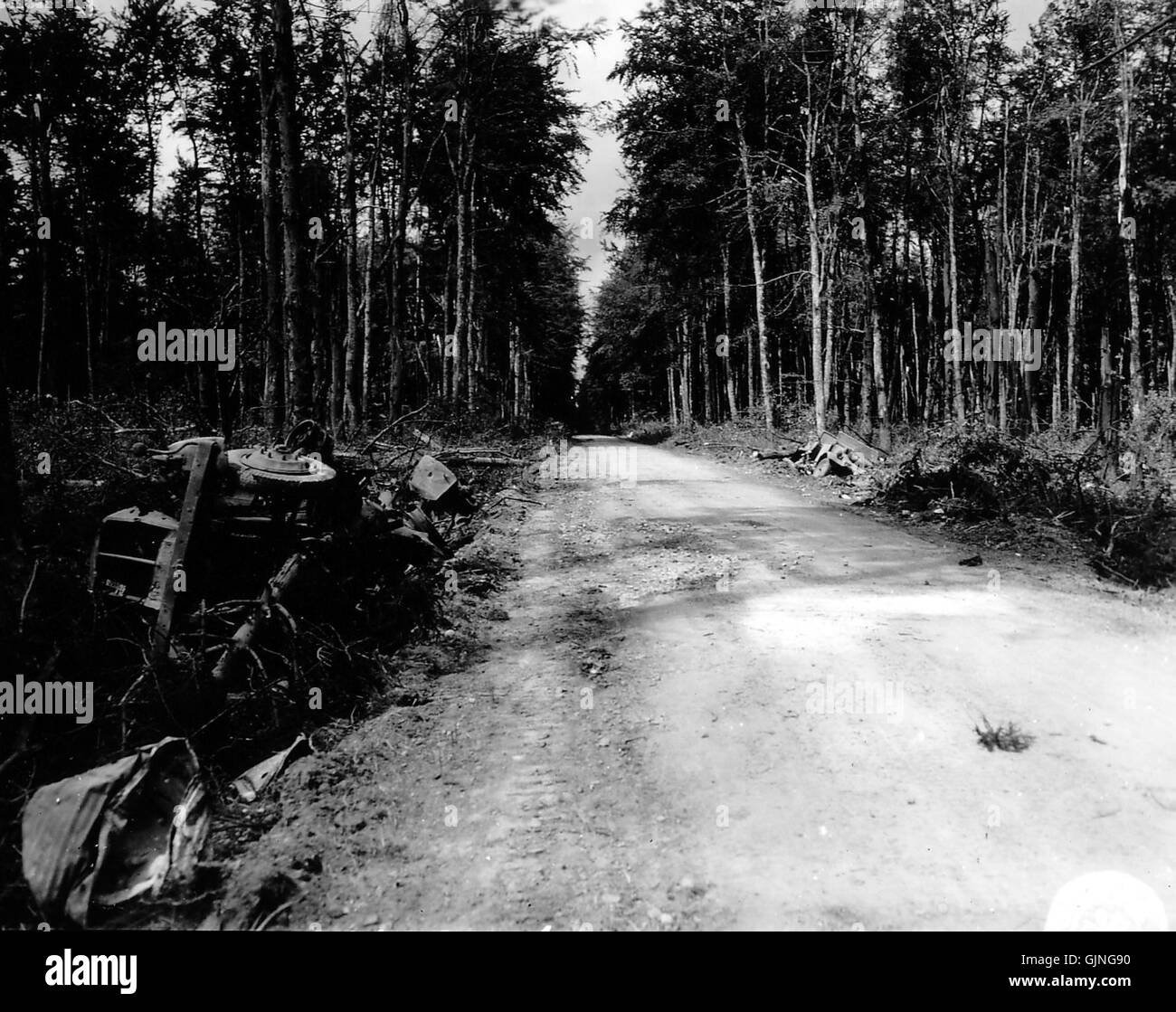 This photograph, taken in 1944, depicts a significant scene from the ...