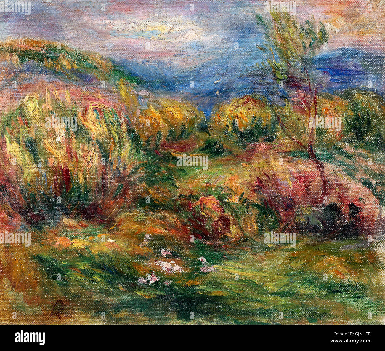 'Landscape near Cagnes-sur-Mer' by Pierre-Auguste Renoir, a renowned ...