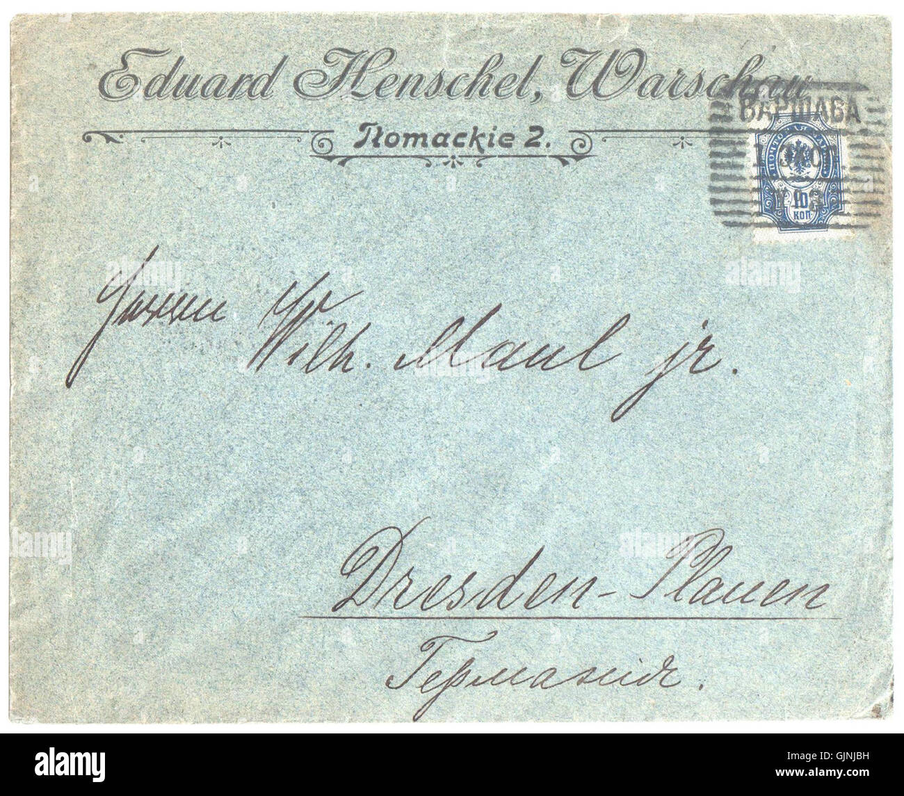 A postal cover from Russia, dated July 12, 1902. The cover provides a ...