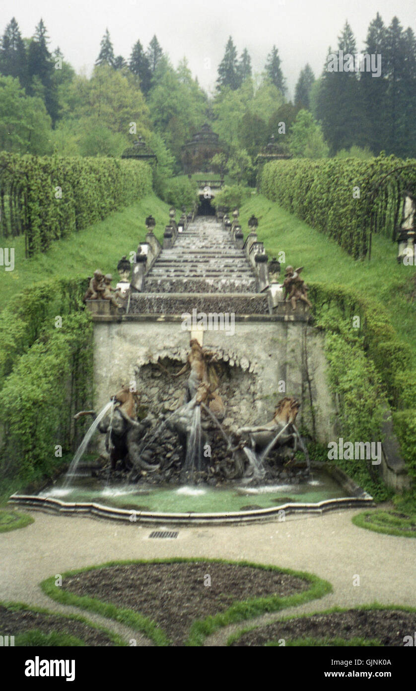 Schloss Linderhof is a royal palace in Bavaria, Germany, built by King ...
