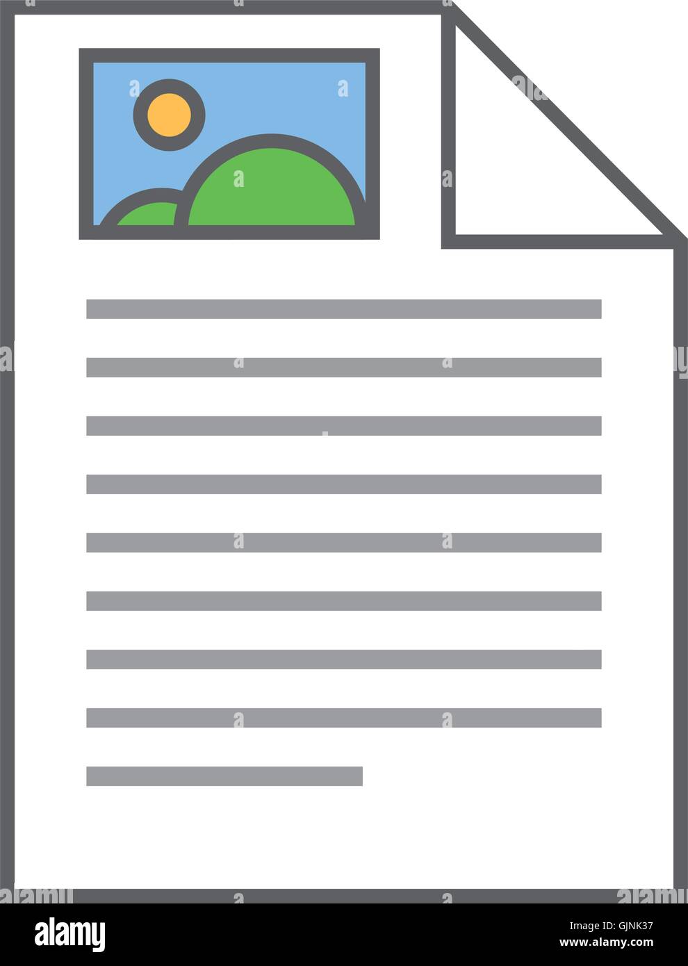 paper document with image icon Stock Vector Image & Art - Alamy