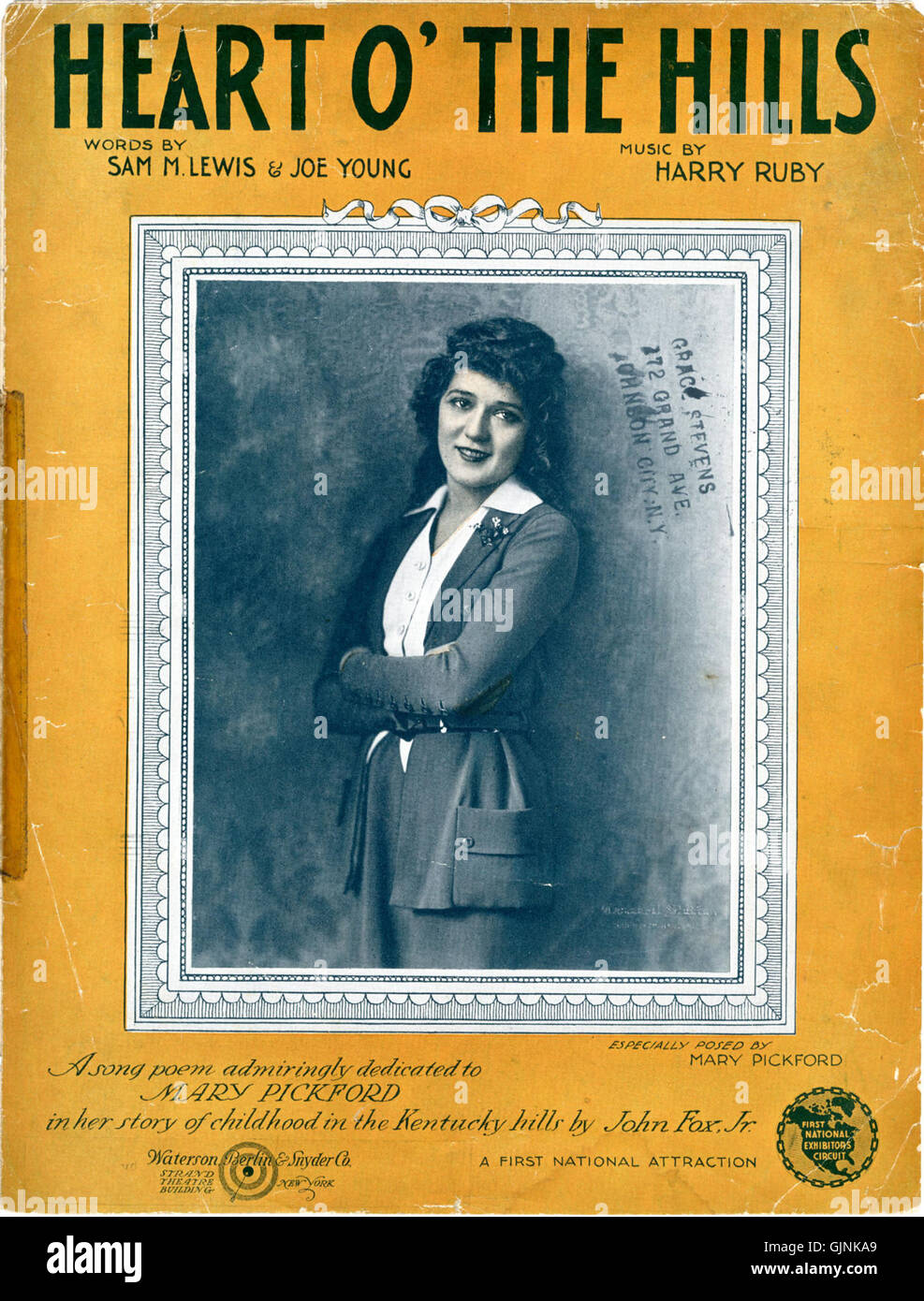 The 1919 sheet music cover for 'Heart O' The Hills' features artistic ...