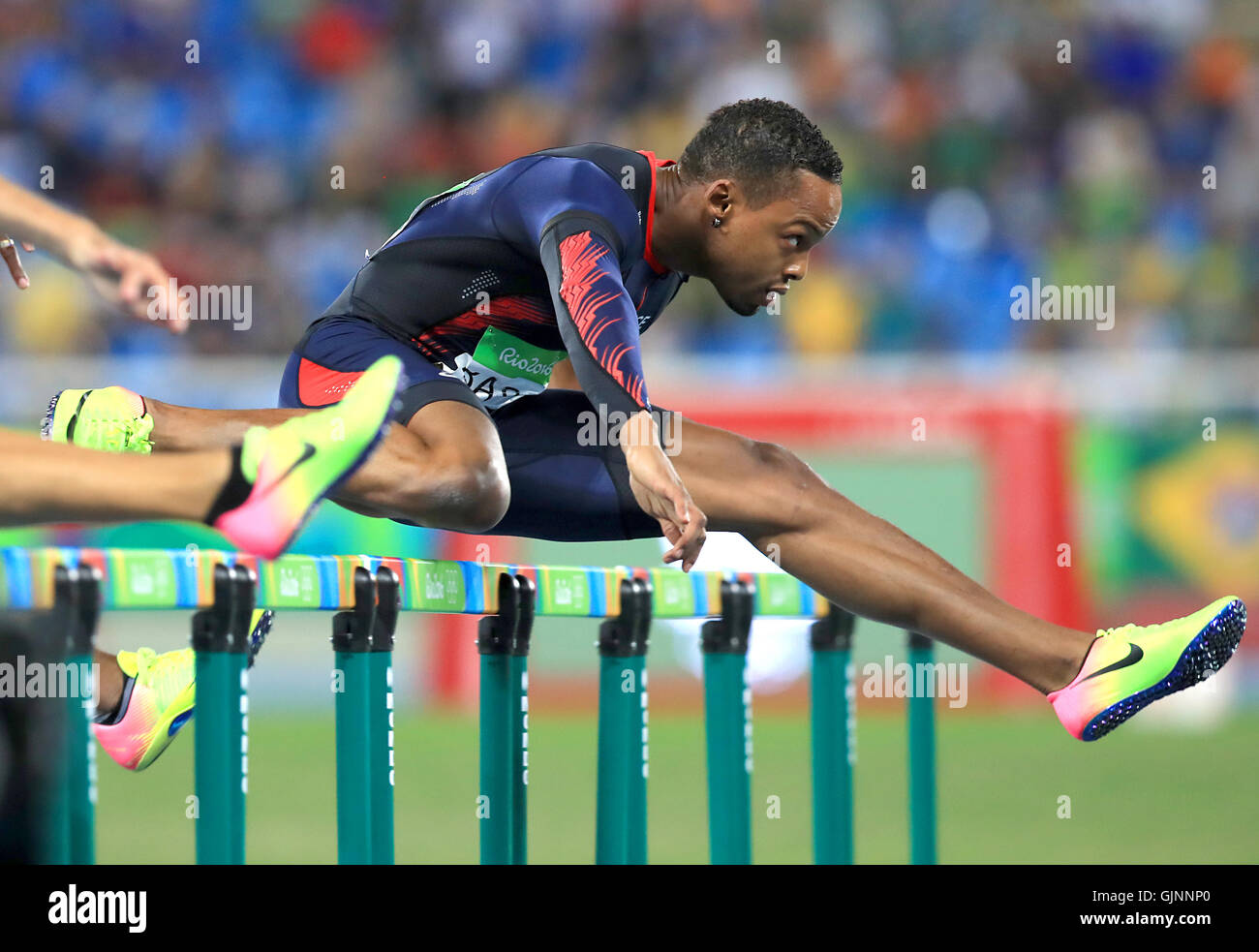 France's Dimitri Bascou at the Olympic Stadium on the eleventh day of ...