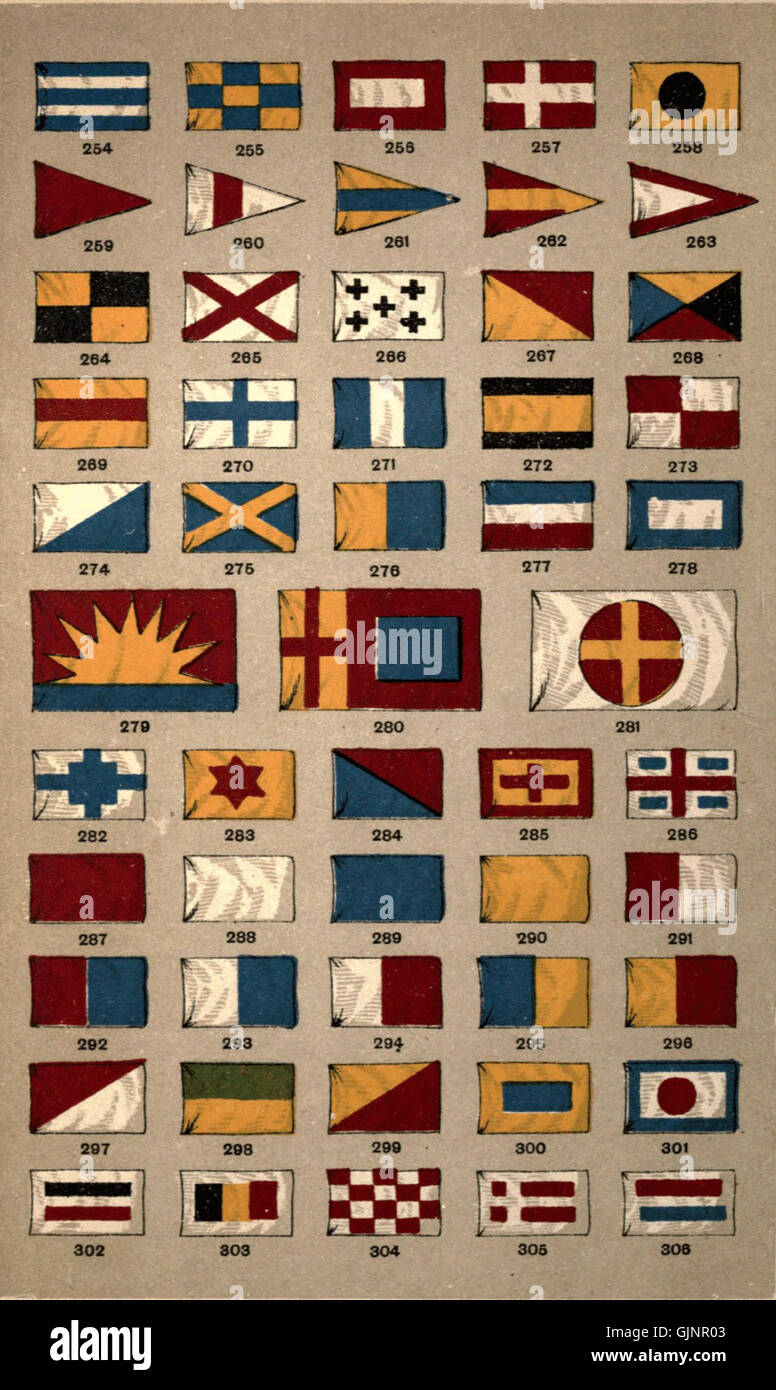 Plate 23 from 'The Flags of the World' series showcases various ...