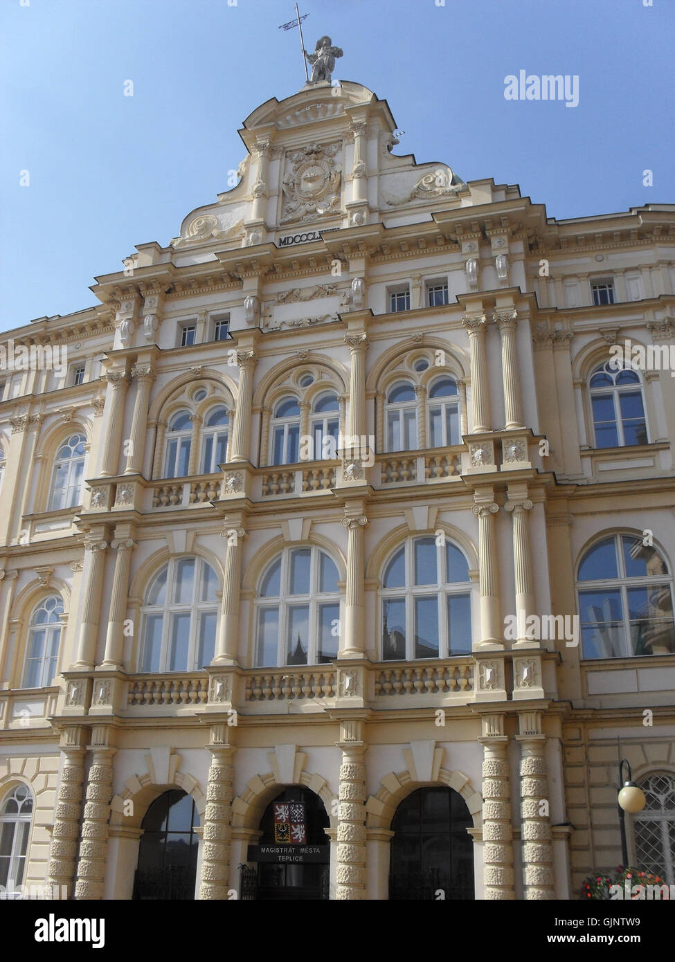 A postmark from Teplice, dated March 2, 2013, from the New Town Hall ...