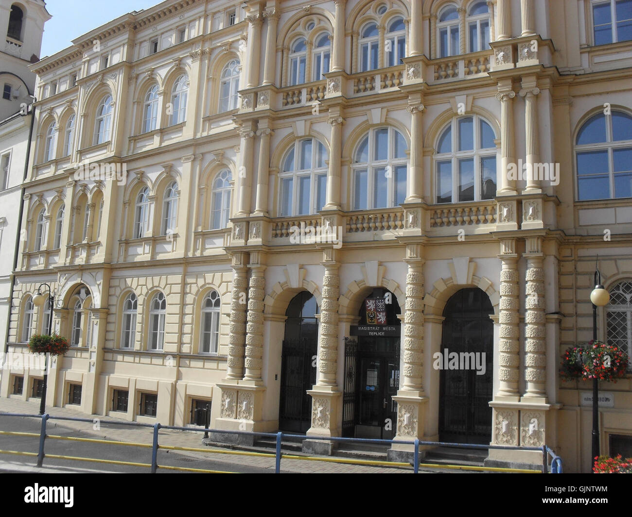 This image depicts the NovÃ¡ radnice (New Town Hall) in Teplice, Czech ...