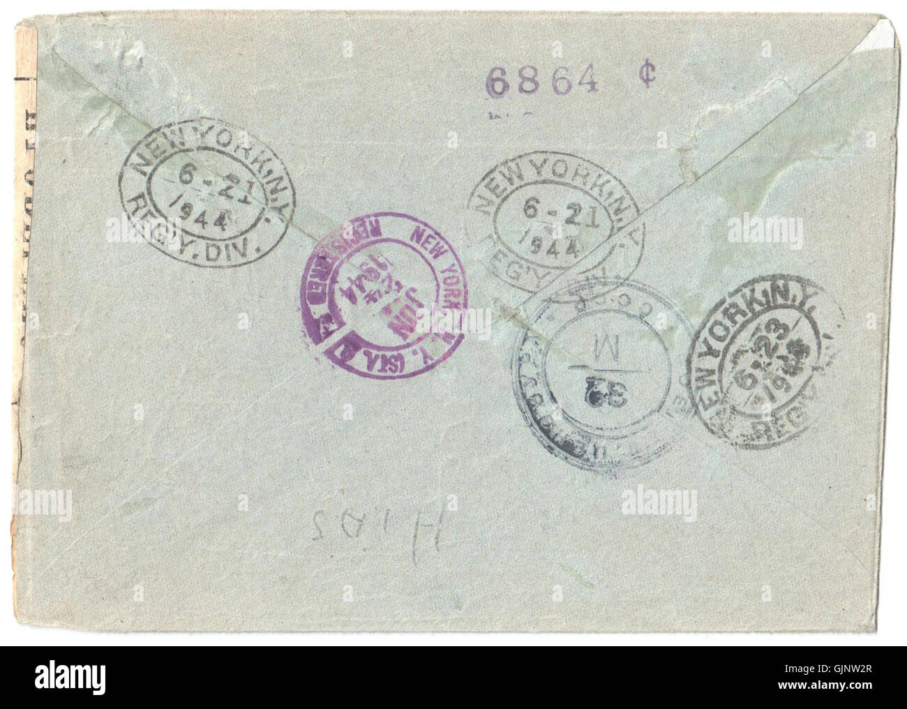 This is an envelope from the USSR dated April 12, 1944. It depicts the ...