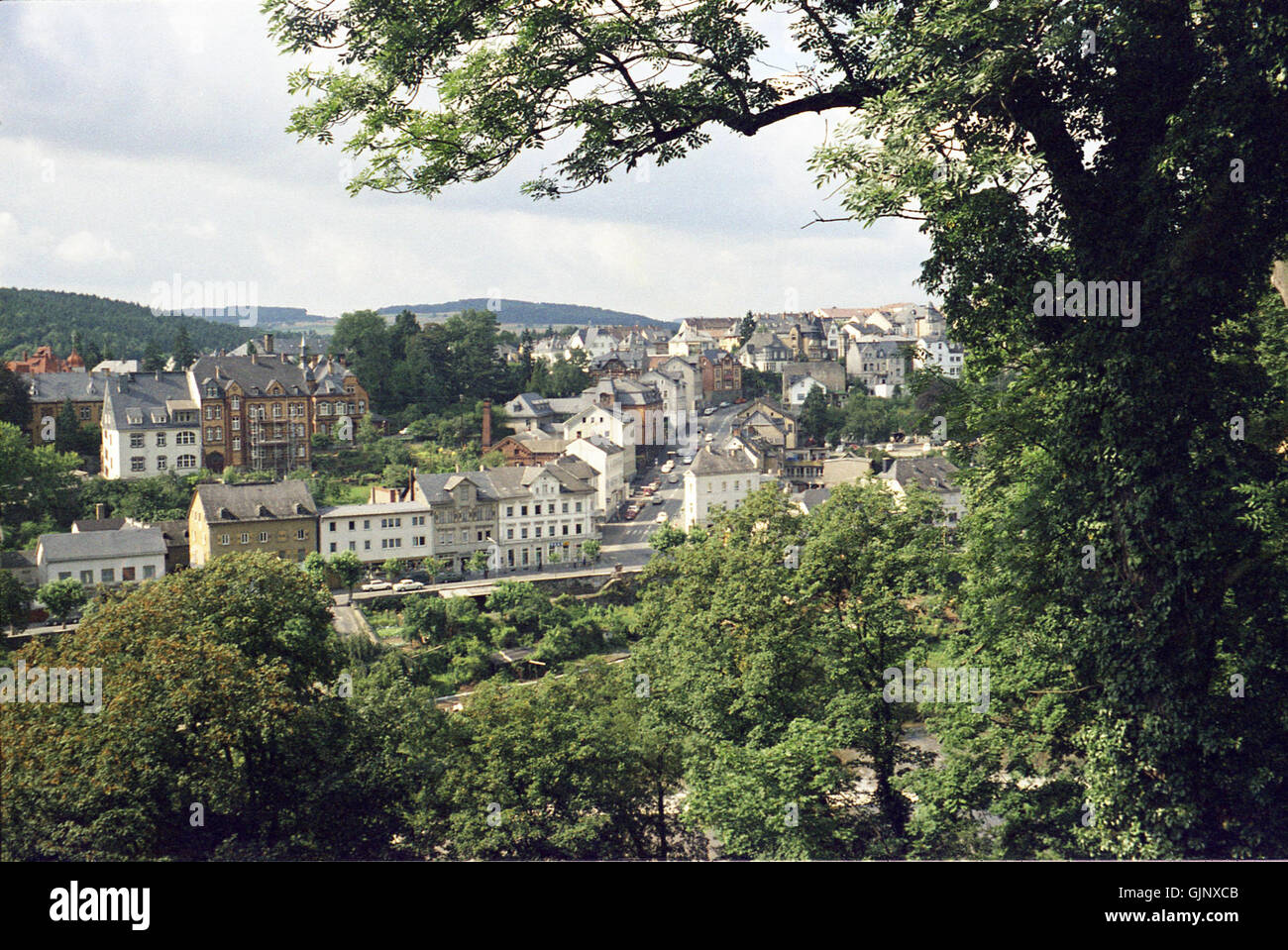 This image shows a city view of Weilburg an der Lahn, a town in Germany ...