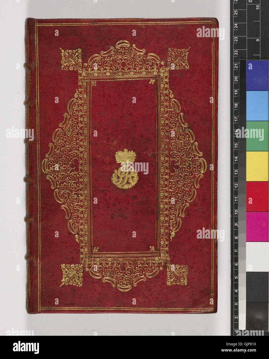 The upper cover of a Greek edition of 'De Structura Orationis Liber' by ...