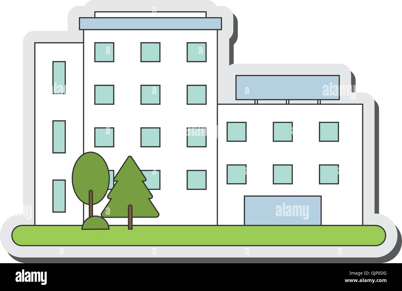 white building icon Stock Vector Image & Art - Alamy