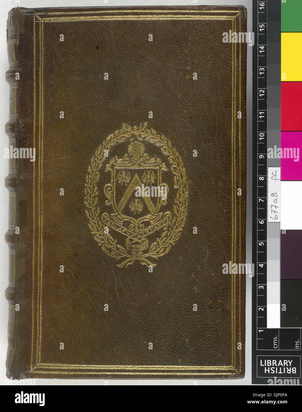 The upper cover of a manuscript or archival document, focusing on ...