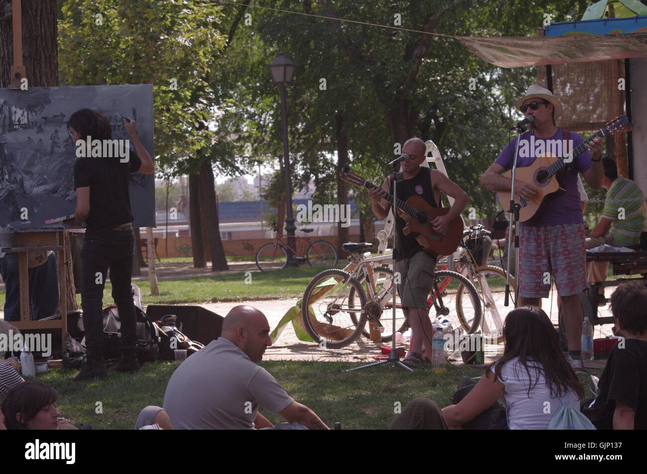 A photograph documenting a gathering on a Saturday event, possibly of a ...